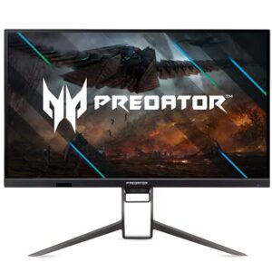 Acer Predator XB323QU NVbmiiphzx 31.5" WQHD 2560 x 1440 Gaming Monitor | G-SYNC Compatible | Agile-Splendor IPS 400 | Up to 170Hz Refresh Rate | Up to 0.5ms | TUV/Eyesafe | Display Port & 2 x HDMI 2.0