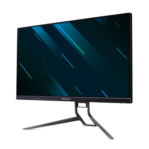 Acer Predator XB323QU NVbmiiphzx 31.5" WQHD 2560 x 1440 Gaming Monitor | G-SYNC Compatible | Agile-Splendor IPS 400 | Up to 170Hz Refresh Rate | Up to 0.5ms | TUV/Eyesafe | Display Port & 2 x HDMI 2.0