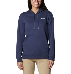 columbia women's logo ii hoodie, nocturnal/boundless, large