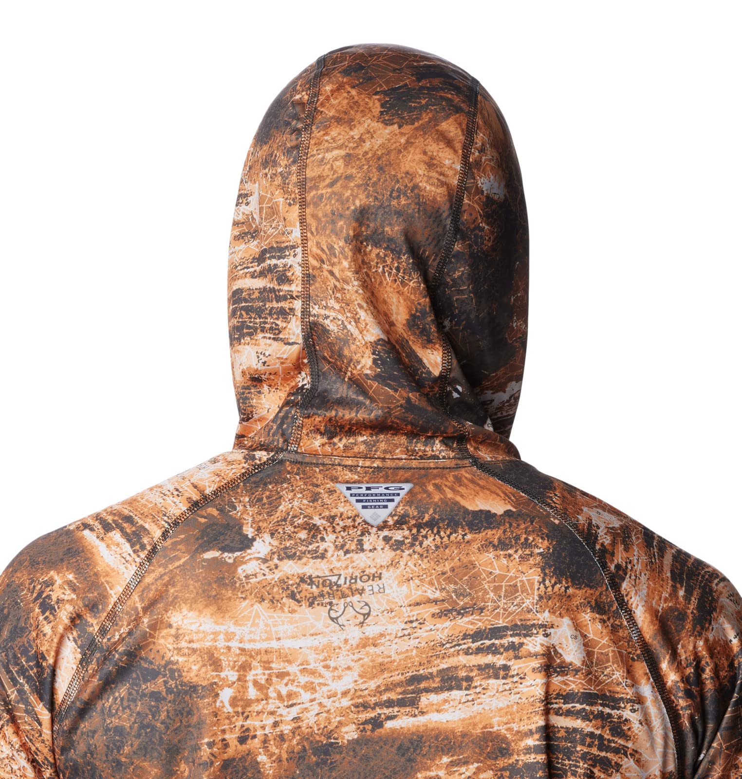 Columbia Men's Super Terminal Tackle Hoodie, Orange Blast Realtree Horizon, Medium