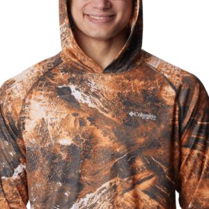 Columbia Men's Super Terminal Tackle Hoodie, Orange Blast Realtree Horizon, Medium