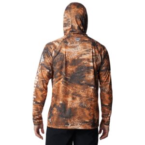 Columbia Men's Super Terminal Tackle Hoodie, Orange Blast Realtree Horizon, Medium