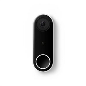 google nest doorbell (wired) - formerly hello video doorbell with 24/7 streaming - smart doorbell camera for home with hdr video, hd talk and listen, night vision, and person alerts