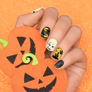 TailaiMei 12 Sheets Halloween Nail Wraps Stickers Nail Polish Strips Self-Adhesive Full Wraps with 2 pcs Nail Files for DIY Nail Art Decals (Specter Style)