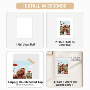 Falling in Art 50 Pack Acid-Free Mat Boards - 11x14 Uncut White Backing Boards, 4 - Ply Thickness Backer Boards for Photos, Pictures, Frames, Artworks and Prints