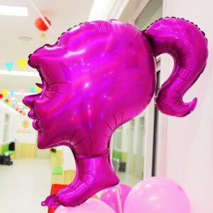 Pink Girl Balloons for Birthday Party Decoration Girl Theme Pink Dreamnhouse Pink Fuchsia Latex Balloons High-heeled Balloon Exploding Star Balloon Balloons (Balloons Suit)