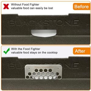 Salbree Food Fighter Mesh Screen Grease Gate Blocks Food from Falling into Rear Grease Trap Cup Tray & Compatible with All Blackstone Griddle Accessories Goalie, Universal Fit All Black Stone Grills