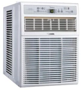 forte maw10c1awt window air conditioner 10000 cooling btu, 450 sq. ft. cooling area, 3 cooling speed, remote controller, 115 volts, 3.05 eer timer, washable filter, wireless remote control in white