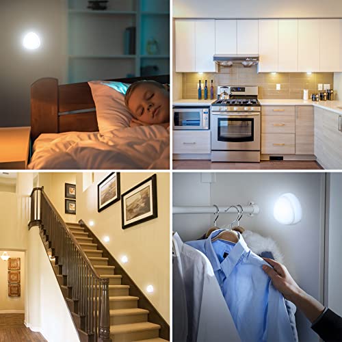 EverBrite Tap Light, LED Puck Lights, Wireless Push Lights, Remote Controlled Closet Lights with 12 RGB Colors, Perfect for Under Cabinet, Closets, Pantry, with 9 AAA Batteries, 3-Pack