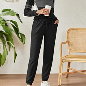 Ekouaer Jogging Suits for Women,Women's Tracksuit Crewneck Pajama Sets Lounge Sets Two Piece Casual Outfits Sweatsuits sets