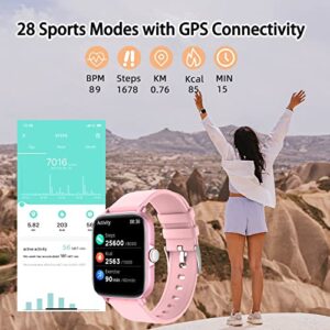 DXPICR [2 Watches] Smart Watch(Call Receive/Dial), Full Touch Screen SmartWatch for Android and iOS Phones Compatible Fitness Tracker with Heart Rate,Sleep,Blood Oxygen,Step Counter