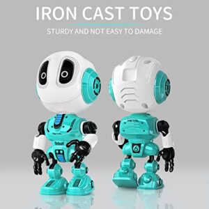 Two Rechargeable Talking Robots for Kids - Repeating Talking Robot Toys Interactive Educational with Sound & Touch Sensitive Led Eyes, Flexible Metal Body, for 3 4 5 Year Old Boys Girls Birthday Gift