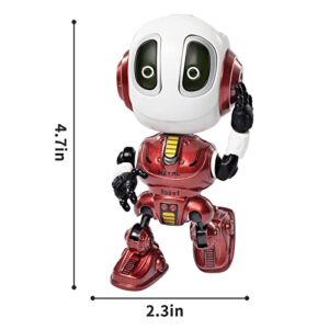 Two Rechargeable Talking Robots for Kids - Repeating Talking Robot Toys Interactive Educational with Sound & Touch Sensitive Led Eyes, Flexible Metal Body, for 3 4 5 Year Old Boys Girls Birthday Gift