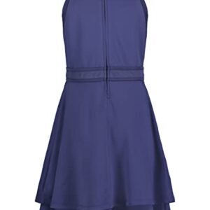 Calvin Klein Girls' Sleeveless Party Dress, Fit and Flare Silhouette, Round Neckline & Back Zip Closure, Blue/Scuba, 12