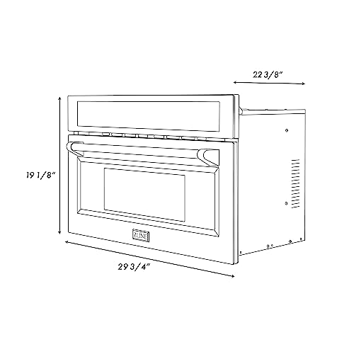 ZLINE 30" 1.6 cu ft. Built-in Convection Microwave Oven in DuraSnow® Stainless Steel with Speed and Sensor Cooking