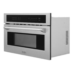 ZLINE 30" 1.6 cu ft. Built-in Convection Microwave Oven in DuraSnow® Stainless Steel with Speed and Sensor Cooking