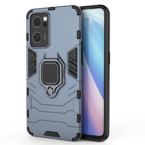 Kukoufey Case for Oppo Find X5 Lite Case Cover,Bracket Shell Case for Oppo Find X5 Lite CPH2371 / Reno 7 5G CPH2371 Case Blue