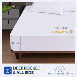 Sealy 3M Scotchgard Heated Mattress Pad | Quilted Cotton Electric Bed Warmer with 10 Heat Setting Dual Controller | 1-12 Hours Auto Shut Off | 17" Deep All Around Elastic Pocket, Cal King