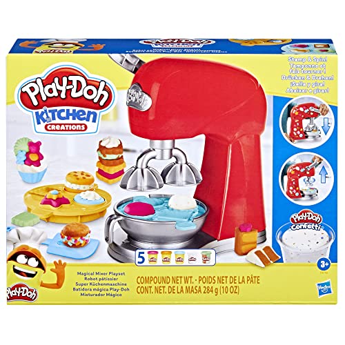 Play-Doh Kitchen Creations Magical Mixer Playset, Toy Mixer with Play Kitchen Accessories, Arts and Crafts for Kids 3 Years and Up