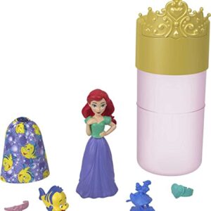 Mattel Disney Princess Small Doll Royal Color Reveal with 6 Surprises Including 1 Character Figure and 4 Accessories (Dolls May Vary)