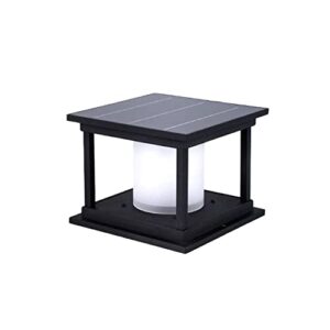 czlzy modern simple aluminum square column light solar led pillar lamp outdoor post light fixtures waterproof ip65 courtyard gate fence landscape light deck bollard light