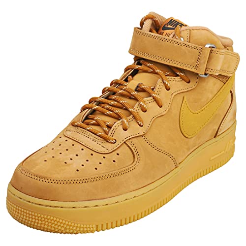 Nike Men's Air Force 1 Sneaker, Flax/Wheat-gum Light Brown, 11