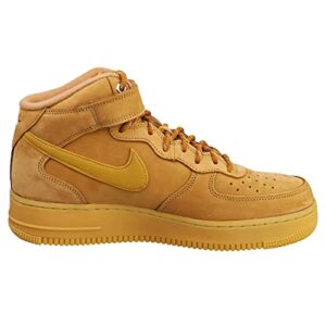 Nike Men's Air Force 1 Sneaker, Flax/Wheat-gum Light Brown, 11