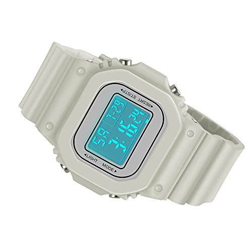 Digital Watch for Men Women Waterproof Outdoor Military Sports Timer Multifunctional Wristwatch Classic Design Easy to Set and Read Alarm Stopwatch Gift for Anniversary（1803 GY）