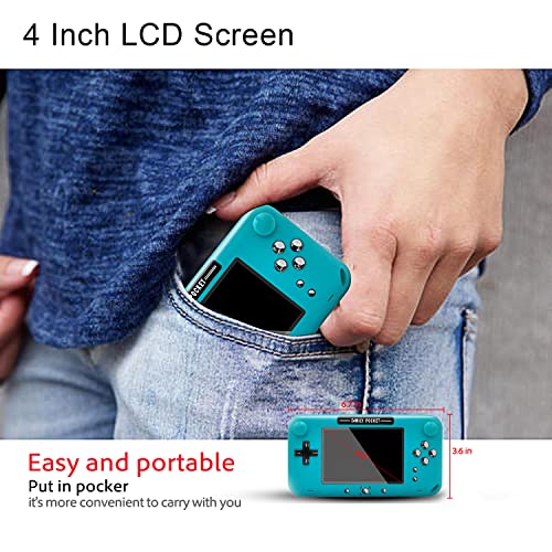 Handheld Games Console with 500 Games, 4 Inch Screen Retro Video Games Player Support AV Output, Rechargeable Electronic Games Gift for Kids Adults