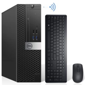 dell optiplex 7040 sff desktop computer pc intel quad core i7-6700 3.20ghz ax200 built-in wifi 6 bluetooth 32gb ddr4 new 1tb nvme m.2 ssd 2tb hdd hdmi wireless keyboard & mouse windows10 pro (renewed)