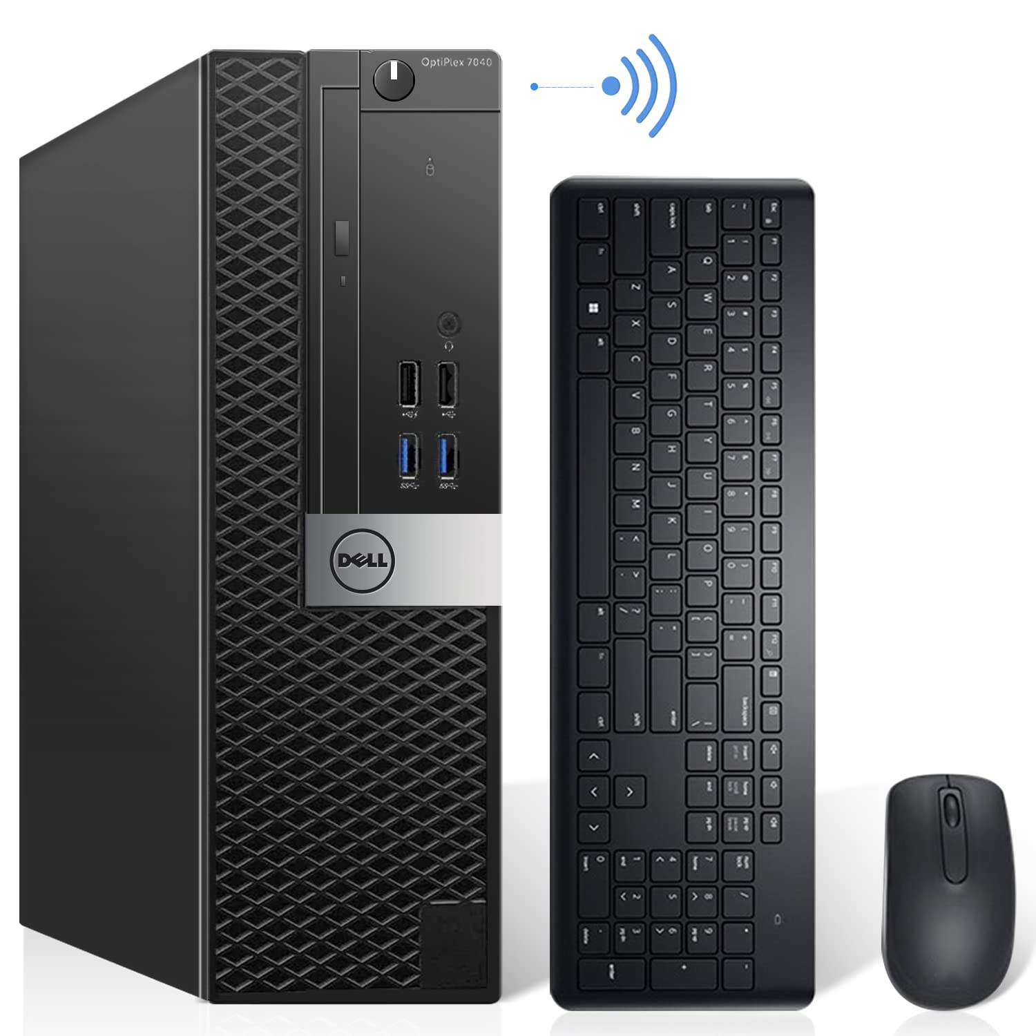 Dell OptiPlex 7040 SFF Desktop Computer PC Intel Quad Core i7-6700 3.20GHz AX200 Built-in WIFI 6 Bluetooth 32GB DDR4 New 1TB NVMe M.2 SSD 2TB HDD HDMI Wireless Keyboard & Mouse Windows10 Pro (Renewed)