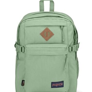 JanSport Main Campus FX Backpack - Travel, or Work Bookbag w 15-Inch Laptop Pack with Leather Trims, Loden Frost