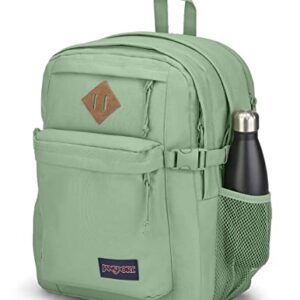 JanSport Main Campus FX Backpack - Travel, or Work Bookbag w 15-Inch Laptop Pack with Leather Trims, Loden Frost