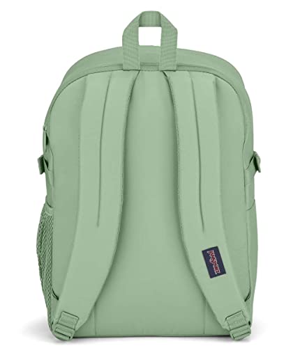 JanSport Main Campus FX Backpack - Travel, or Work Bookbag w 15-Inch Laptop Pack with Leather Trims, Loden Frost