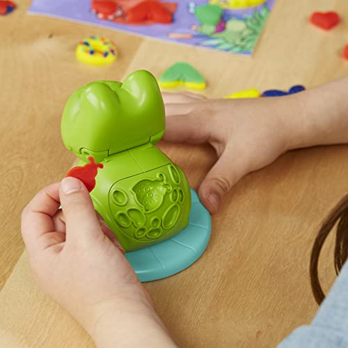 Play-Doh Frog ‘n Colors Starter Set with Playmat, Preschool Toys for 3 Year Old Girls & Boys & Up, Preschool Crafts Frog Toy & 4 Modeling Compound Colors