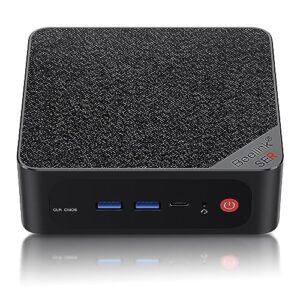 beelink ser5 max mini pc,ryzen 7 5800h(8c/16t,up to 4.4ghz) mini computer,tdp 54w high-performance mini desktop computers,micro pc 16gb/500gb pcle3.0 ssd 4k triple displays,wifi6,bt5.2,usb3.2