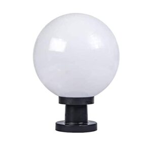 czlzy creative ip55 waterproof outdoor globe landscape column light ball post lights e27 street light aluminum acrylic pillar table lamp courtyard porch gate lawn lighting