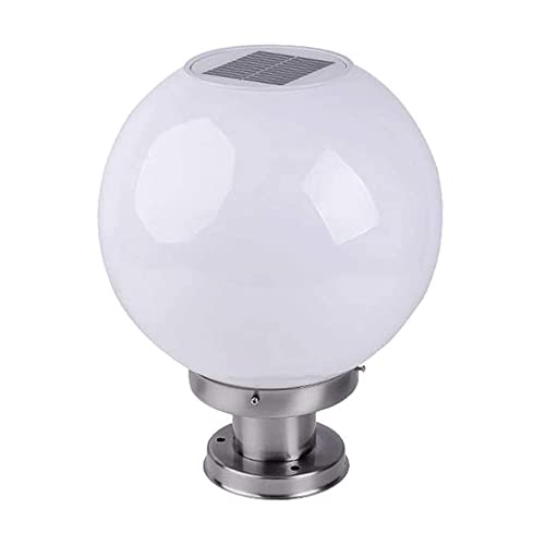 CZLZY Outdoor Solar Globe Column Light Creative Acrylic Landscape Light Waterproof Pillar Lamp Villa Garden Post Lantern Lawn Street Lamp E27 Pole Lamp