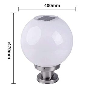 CZLZY Outdoor Solar Globe Column Light Creative Acrylic Landscape Light Waterproof Pillar Lamp Villa Garden Post Lantern Lawn Street Lamp E27 Pole Lamp