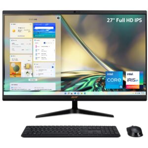 Acer Aspire C27-1700-UA91 AIO Desktop | 27" Full HD IPS Display | 12th Gen Intel Core i5-1235U | Intel Iris Xe Graphics | 16GB DDR4 | 512GB NVMe M.2 SSD | Intel Wireless Wi-Fi 6 | Windows 11 Home