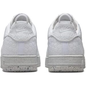 Nike Men's Air Force 1 Low Crater Basketball Shoes, White/White-summit White, 10