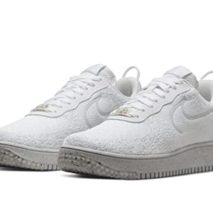 Nike Men's Air Force 1 Low Crater Basketball Shoes, White/White-summit White, 10