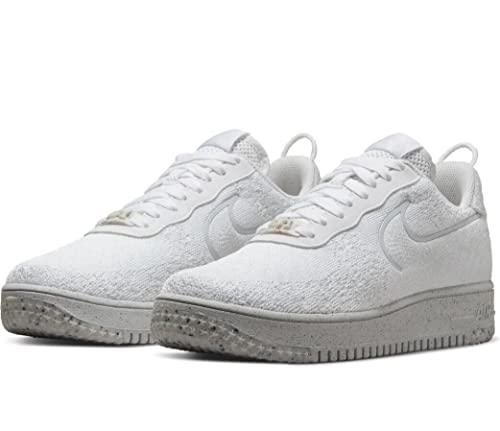 Nike Men's Air Force 1 Low Crater Basketball Shoes, White/White-summit White, 10