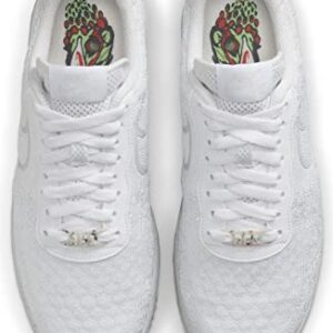 Nike Men's Air Force 1 Low Crater Basketball Shoes, White/White-summit White, 10