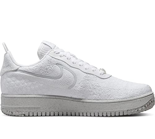 Nike Men's Air Force 1 Low Crater Basketball Shoes, White/White-summit White, 10