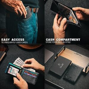 Zitahli Mens-Wallet-Slim-Leather-RFID Blocking Wallet for Men Minimalist Bifold Credit Card Holder with Gift Box