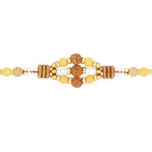 Handmade Raksha Bandhan Rakhi for Brother | Designer Rakhi Bracelet Handmade Rakhi | Rakhi for Brother made Kundan Multicolor Beads for Indian Festival Raksha Bandhan (Design5)