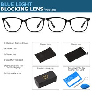 Oilway Blue-Light Blocking Glasses Computer Reading/Gaming/TV/Phones Glasses Fashion Anti Eyestrain UV Glasses for Women Men