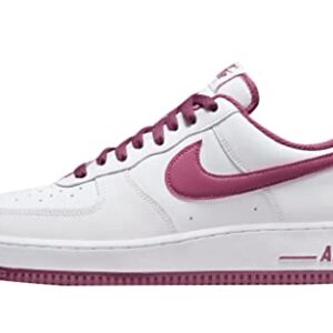 Nike mens Air Force 1 07 Leather Trainers, White/Light Bordeaux-white, 10