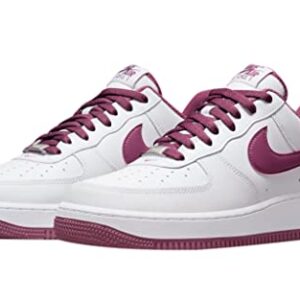 Nike mens Air Force 1 07 Leather Trainers, White/Light Bordeaux-white, 10